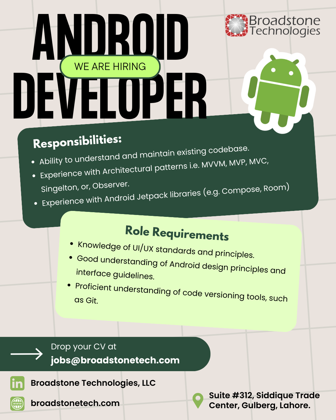 Opportunity for Internships & Job